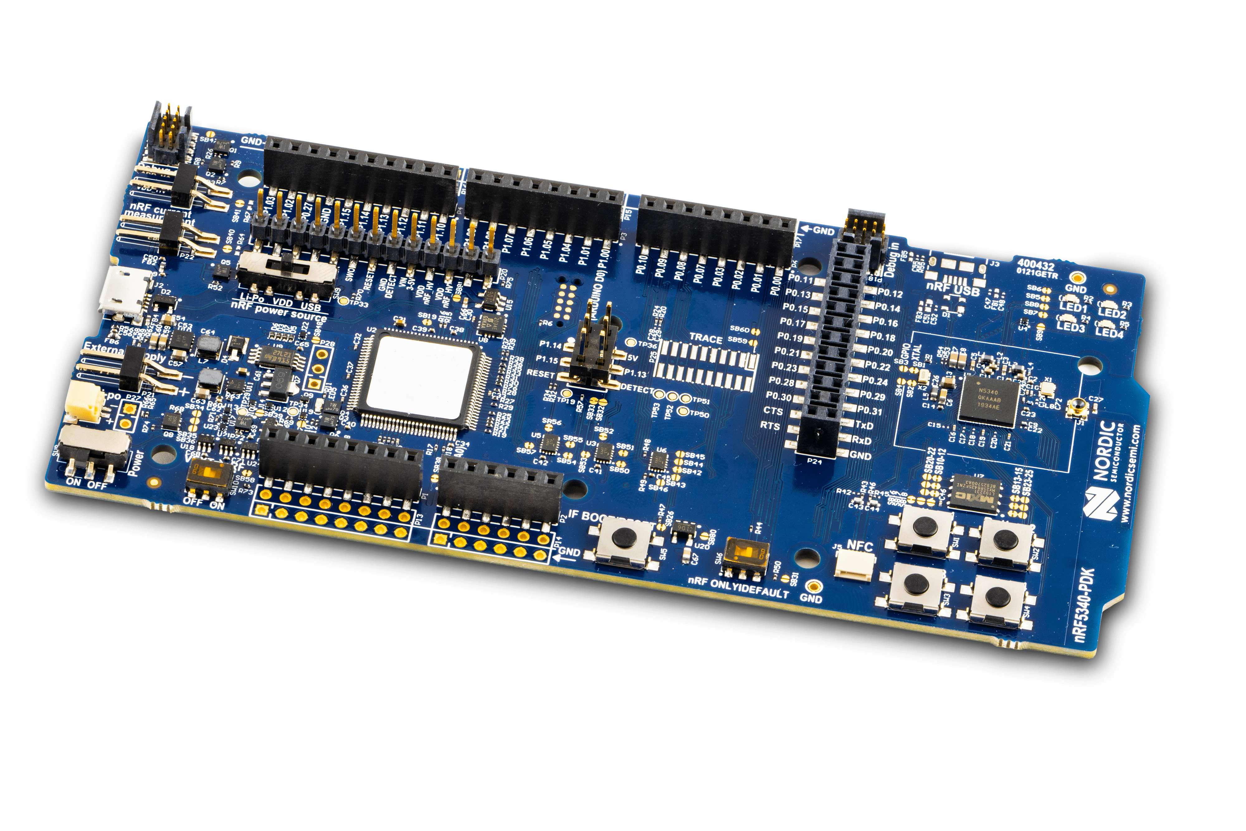 nRF5340 PDK - Preview development kit for the nRF5340, a dual processor ...